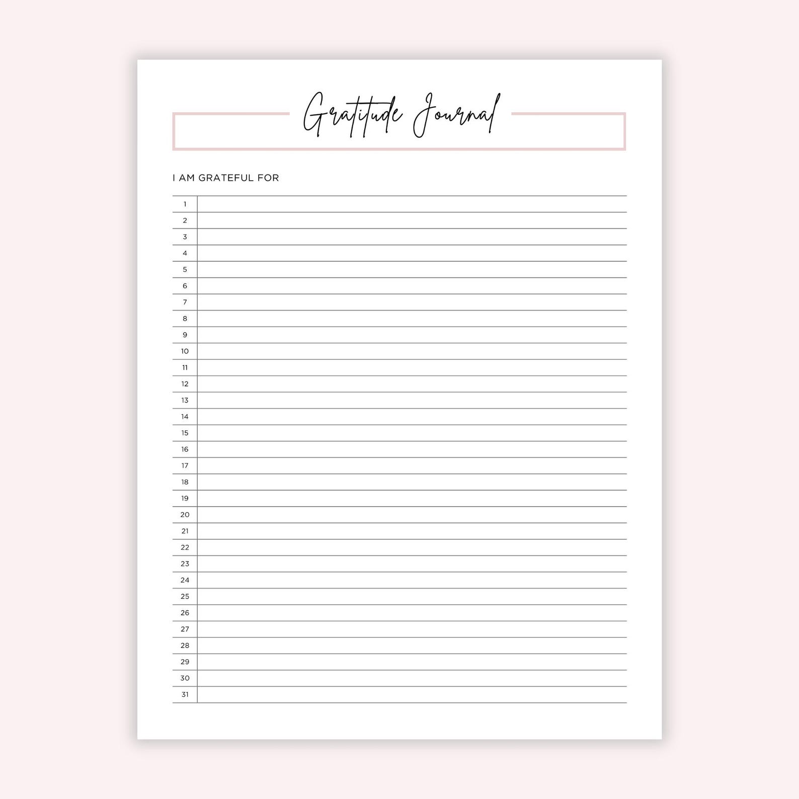 Gratitude Journal Printable, Thankfulness Journal, Gratitude Diary ...