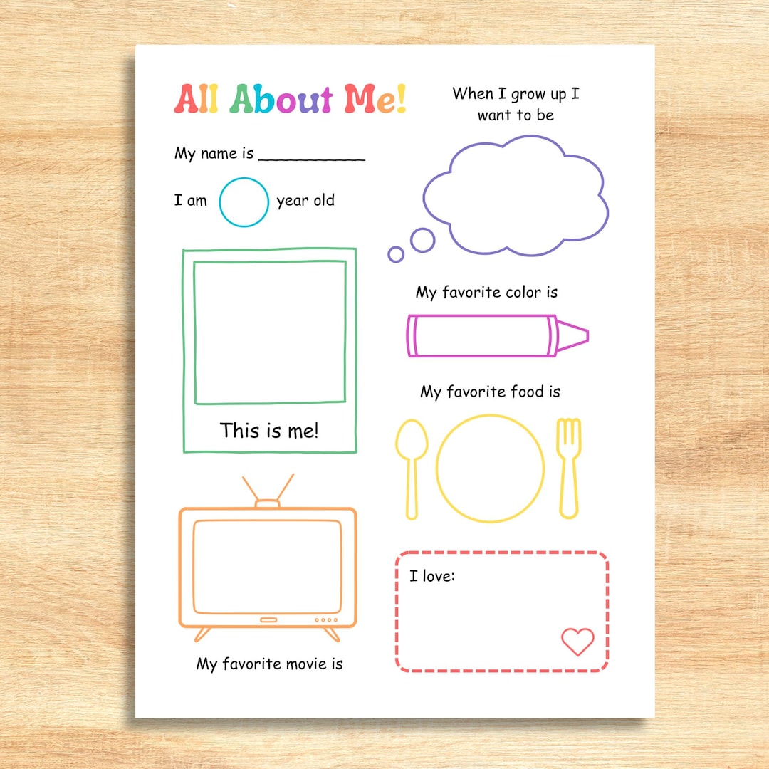 All About Me, Toddler Activity, Preschool Learning, Homeschool Resource ...
