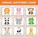 Animal Matching Game: Symmetry Cards, Montessori Learning (PDF) - Etsy
