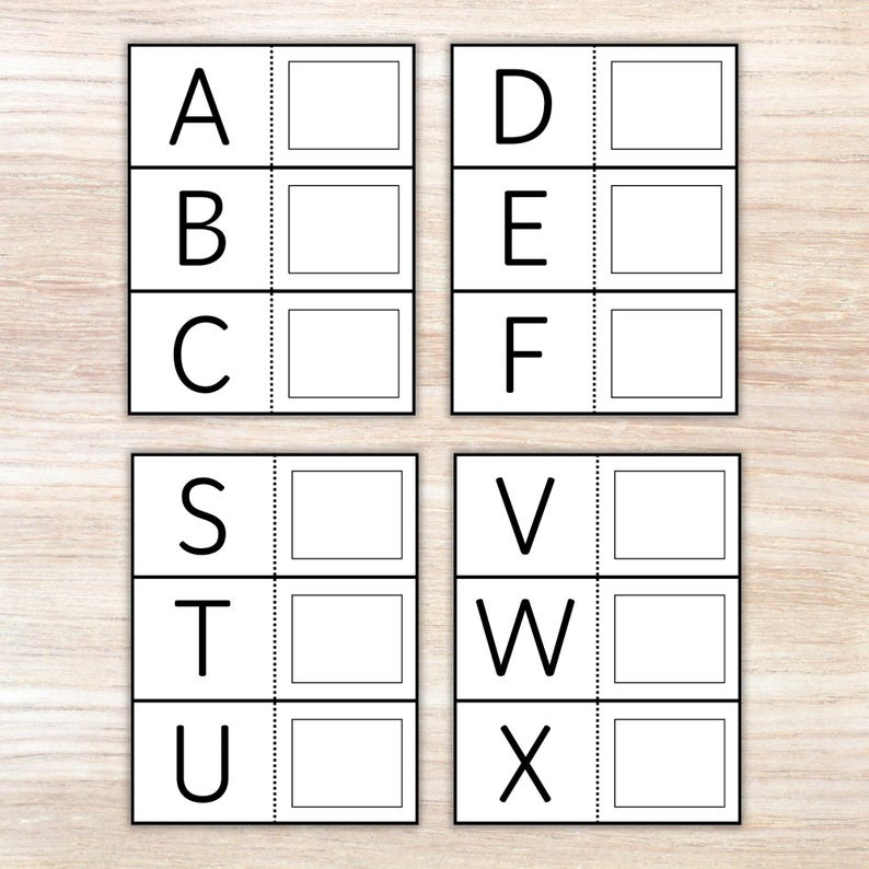Alphabet Uppercase Matching Game Printable, Toddler Matching Activity ...