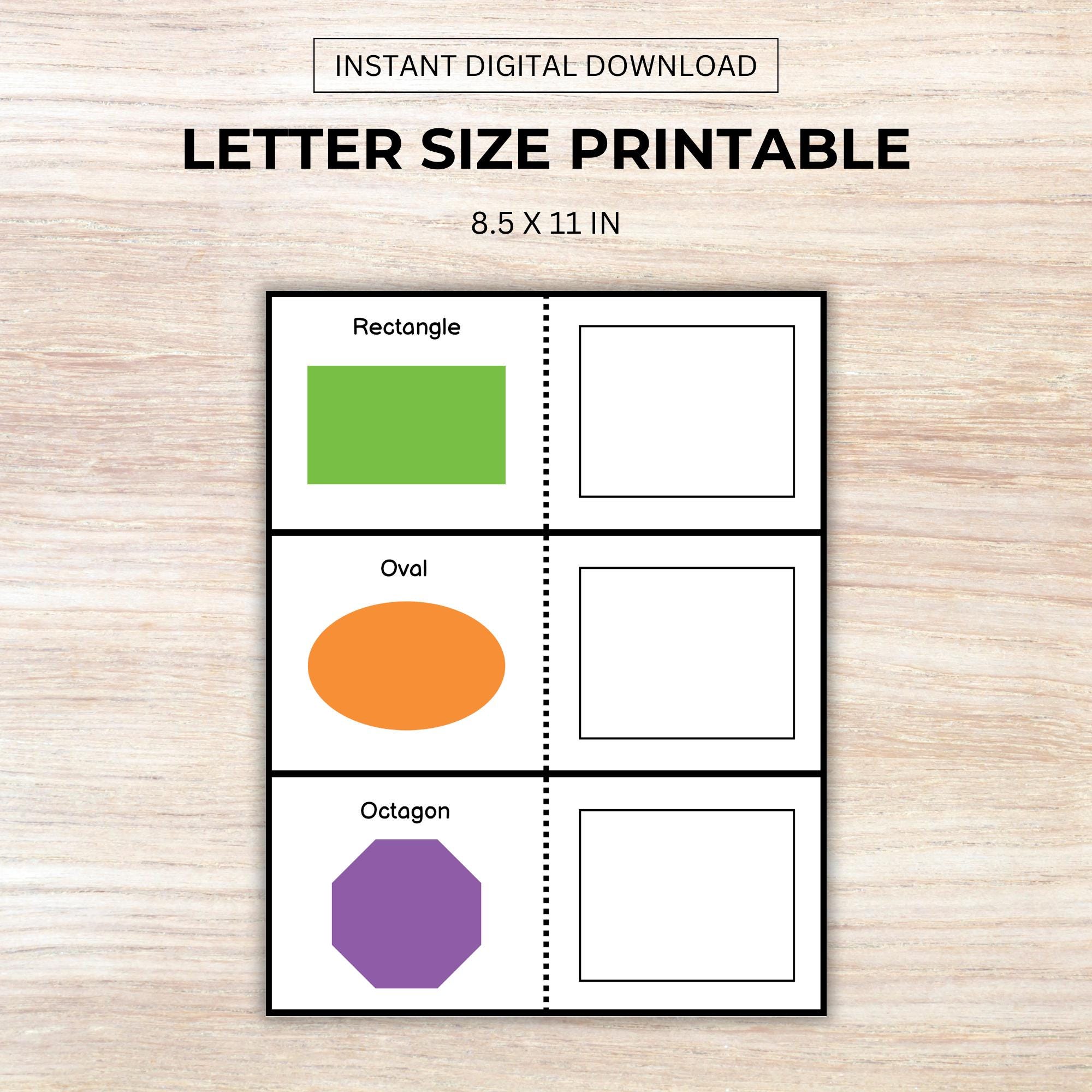 Shape Matching Game Printable, Toddler Matching Activity, Preschool ...