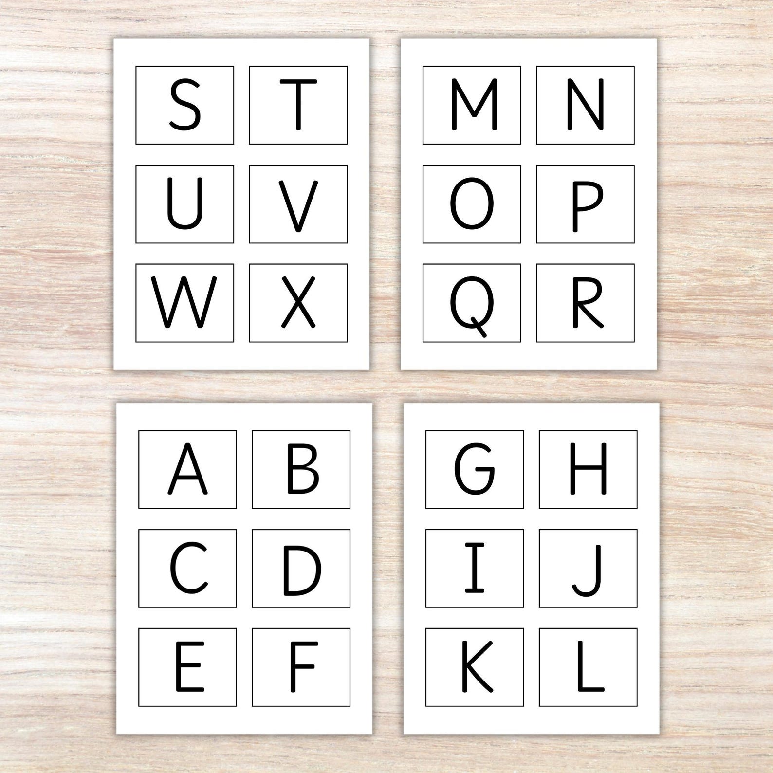 Alphabet Uppercase Matching Game Printable, Toddler Matching Activity ...