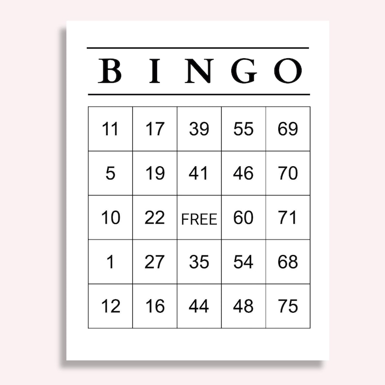 300 Jumbo Bingo Cards: Printable Bingo Game (PDF) - Etsy