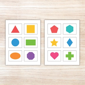Shape Matching Game Printable, Toddler Matching Activity, Preschool ...