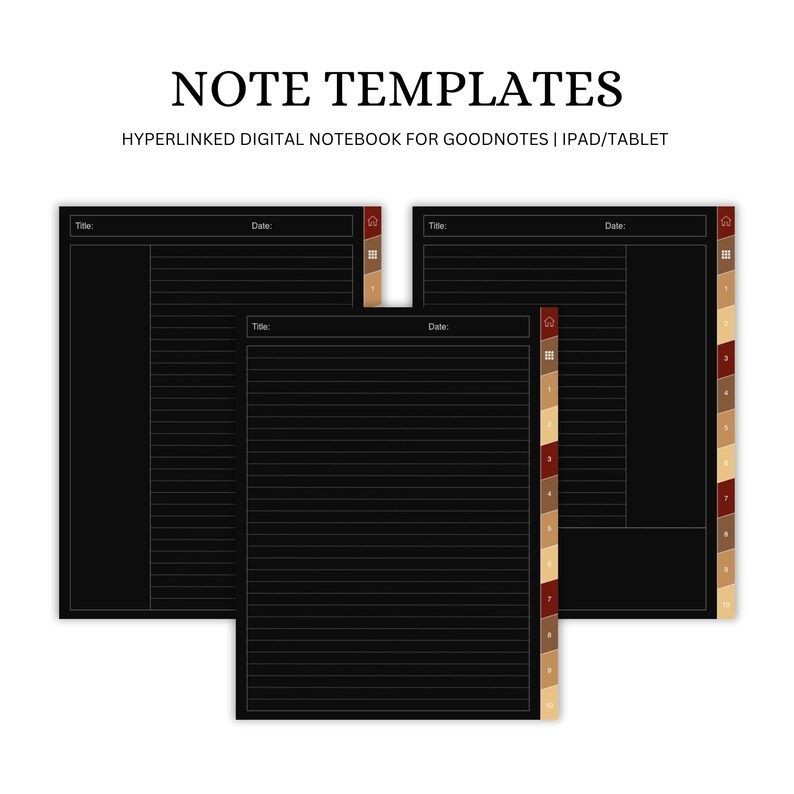 Digital Notebook, Goodnotes Cornell Notes, Student Notebook, Notability ...