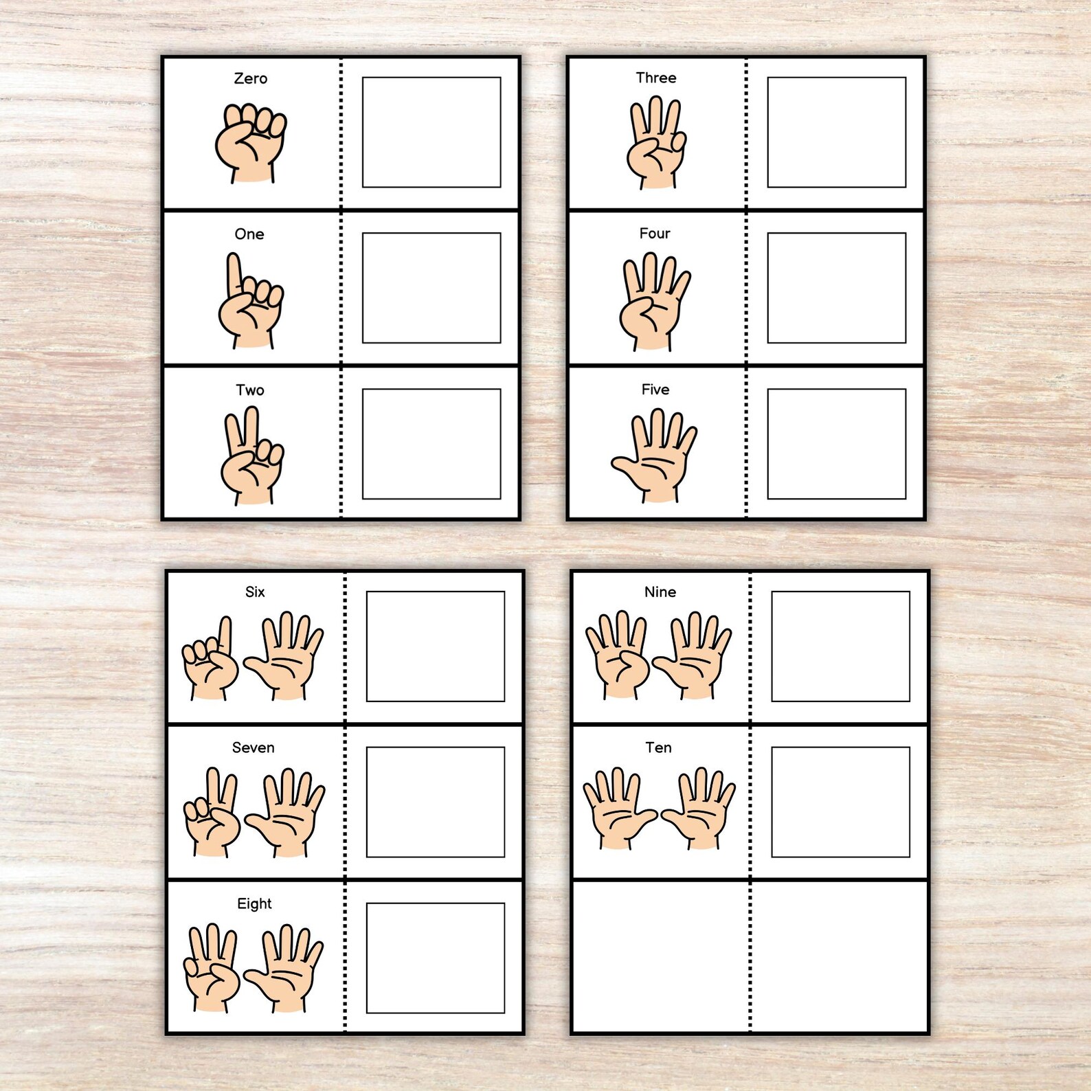 Number Counting Matching Game Printable, Toddler Matching Activity ...