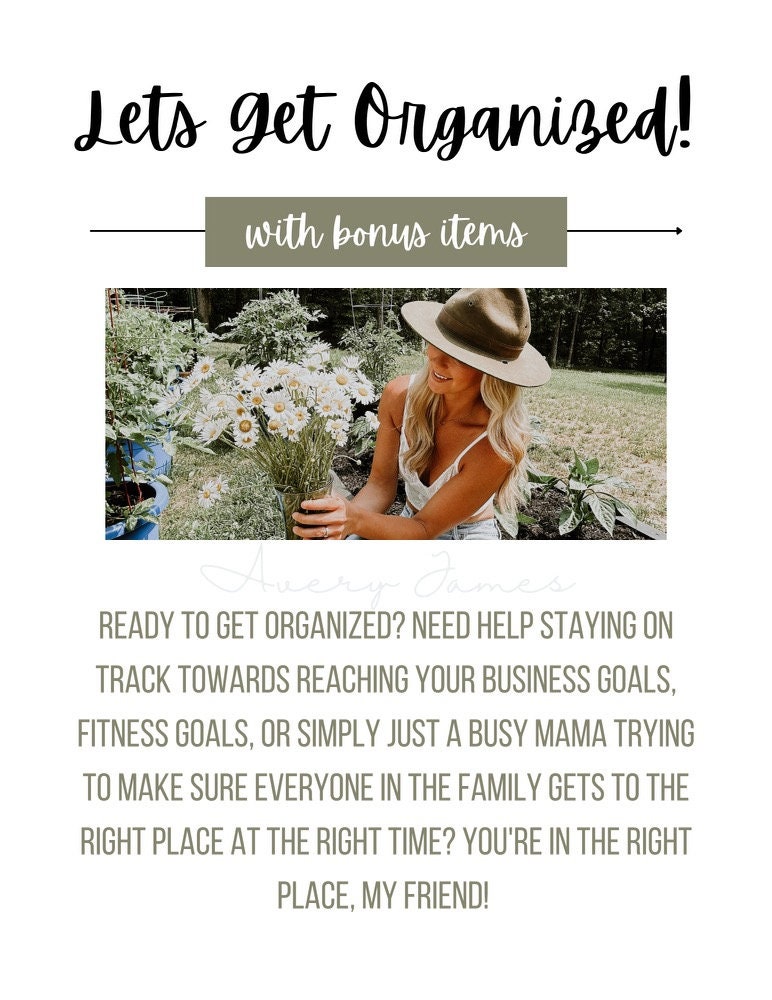 Lets Get Organized: Full Guide and Printable Templates - Etsy