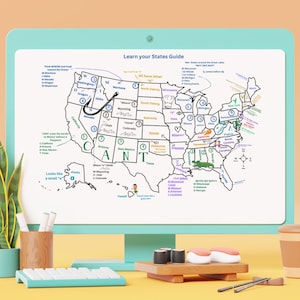 United States Memory Guide Printable | Fun State Facts & Mnemonics ...