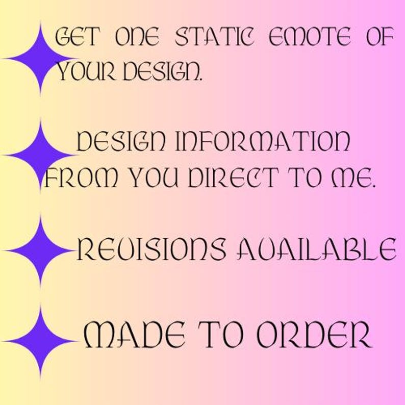 Design Your Own Static Emote - Etsy