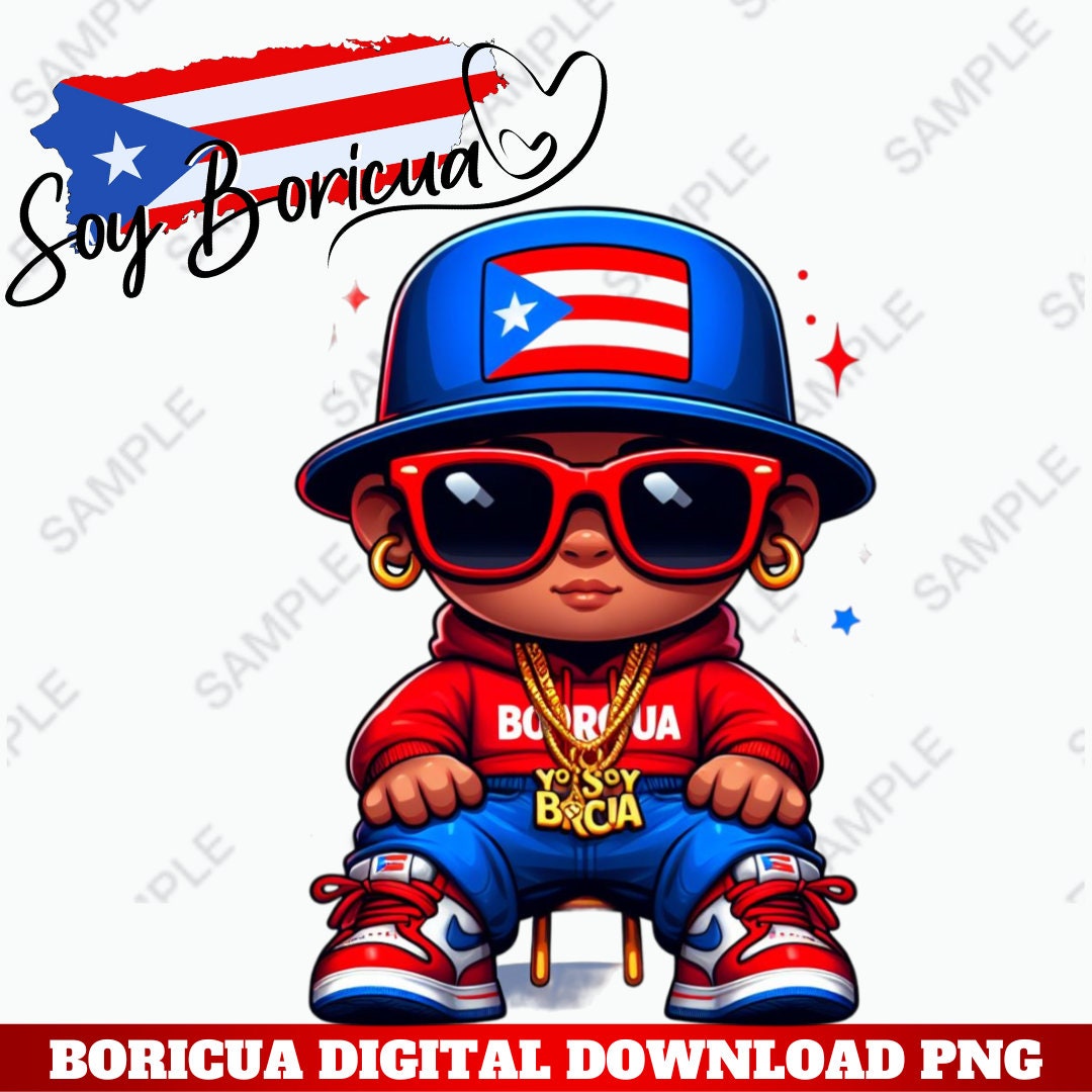 Boricua /puerto Rico Cartoon Png/ PR/ PNG /puerto Rico Pride/ Digital ...