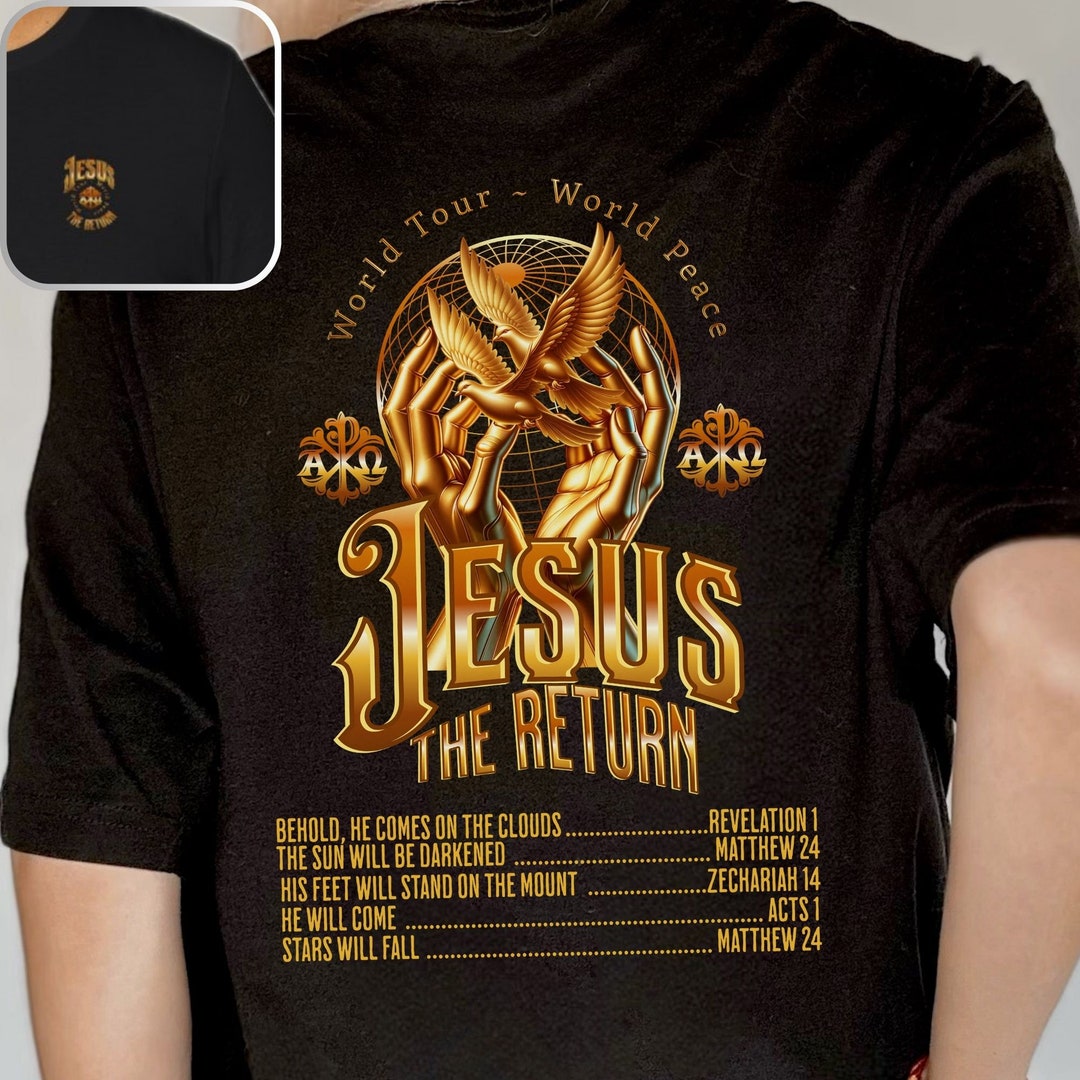 Jesus World Tour, Back Print, Faith-based Clothing, Religious T-shirt ...