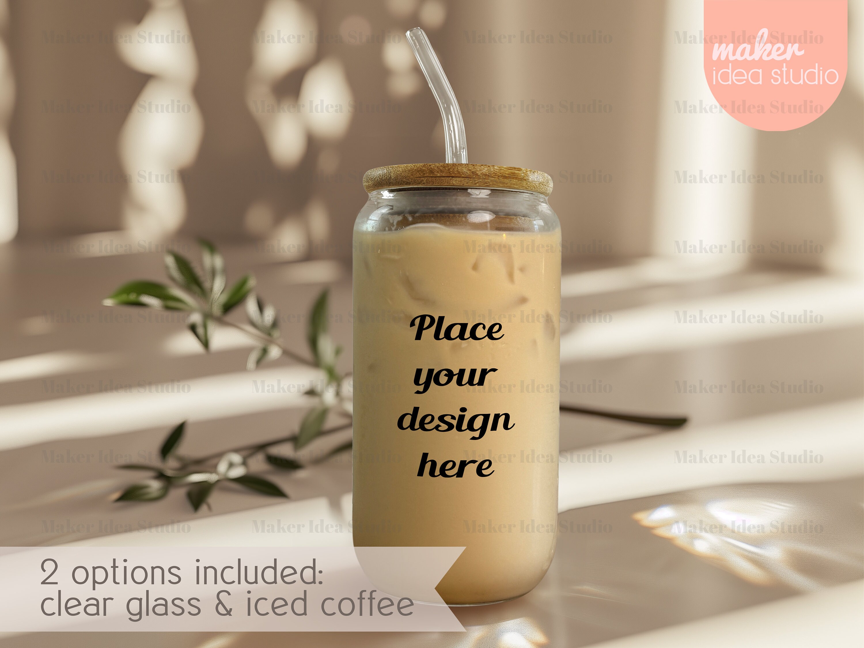 16oz Beer Can Glass Mockup Canva Template Smart Object Photoshop Mock ...