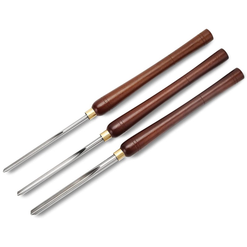 Woodturning HSS Bowl Gouge Set of 3, 22.5” Wood Lathe Bowl Turning ...