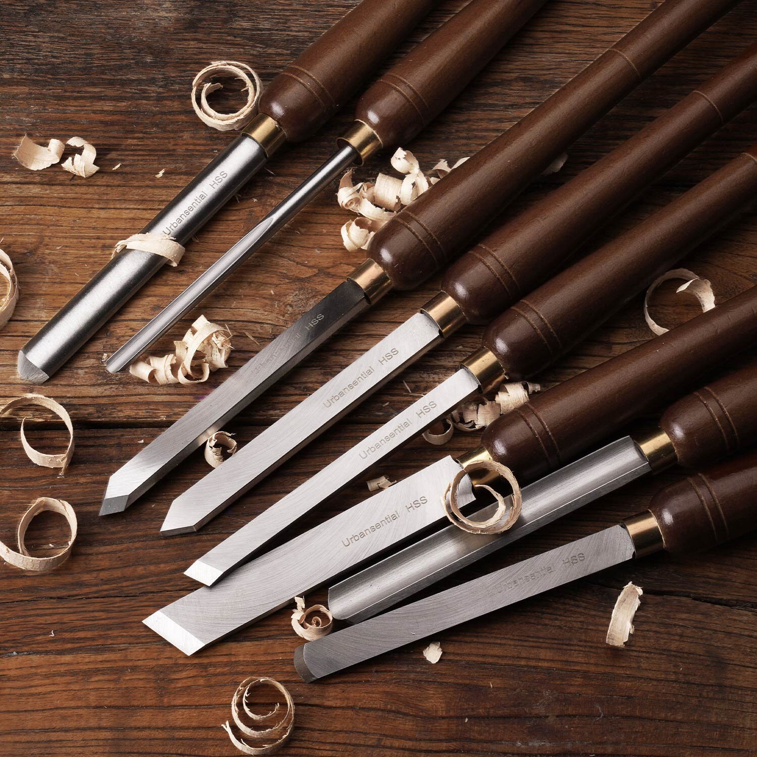 Wood Working 8 Pieces HSS Wood Turning Tools Lathe Chisel Set With ...