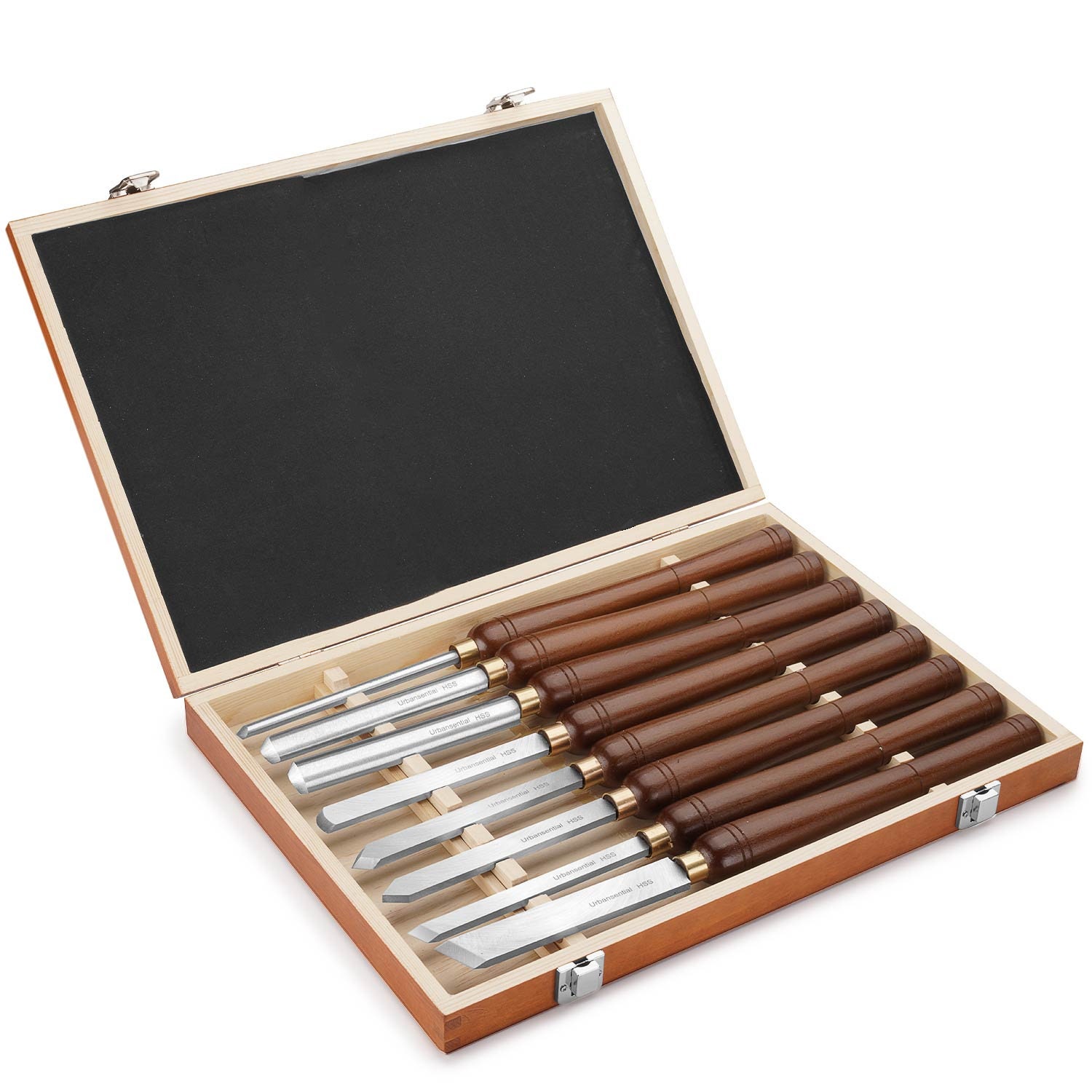 Wood Working 8 Pieces HSS Wood Turning Tools Lathe Chisel Set With ...