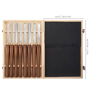 Wood Working 8 Pieces HSS Wood Turning Tools Lathe Chisel Set With ...
