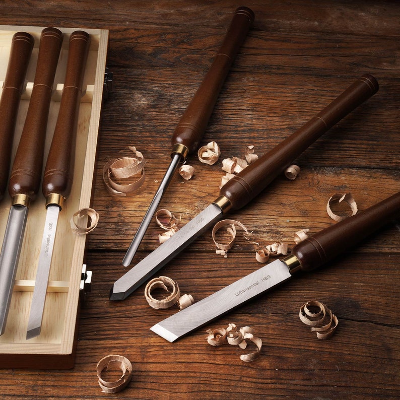 Wood Working 8 Pieces HSS Wood Turning Tools Lathe Chisel Set With ...