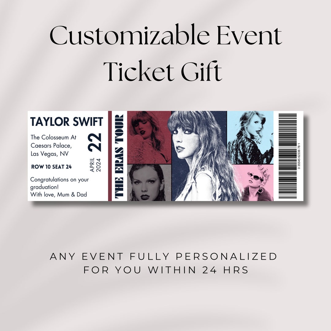Personalized for You Custom Concert and Event Ticket Taylor Swift ...