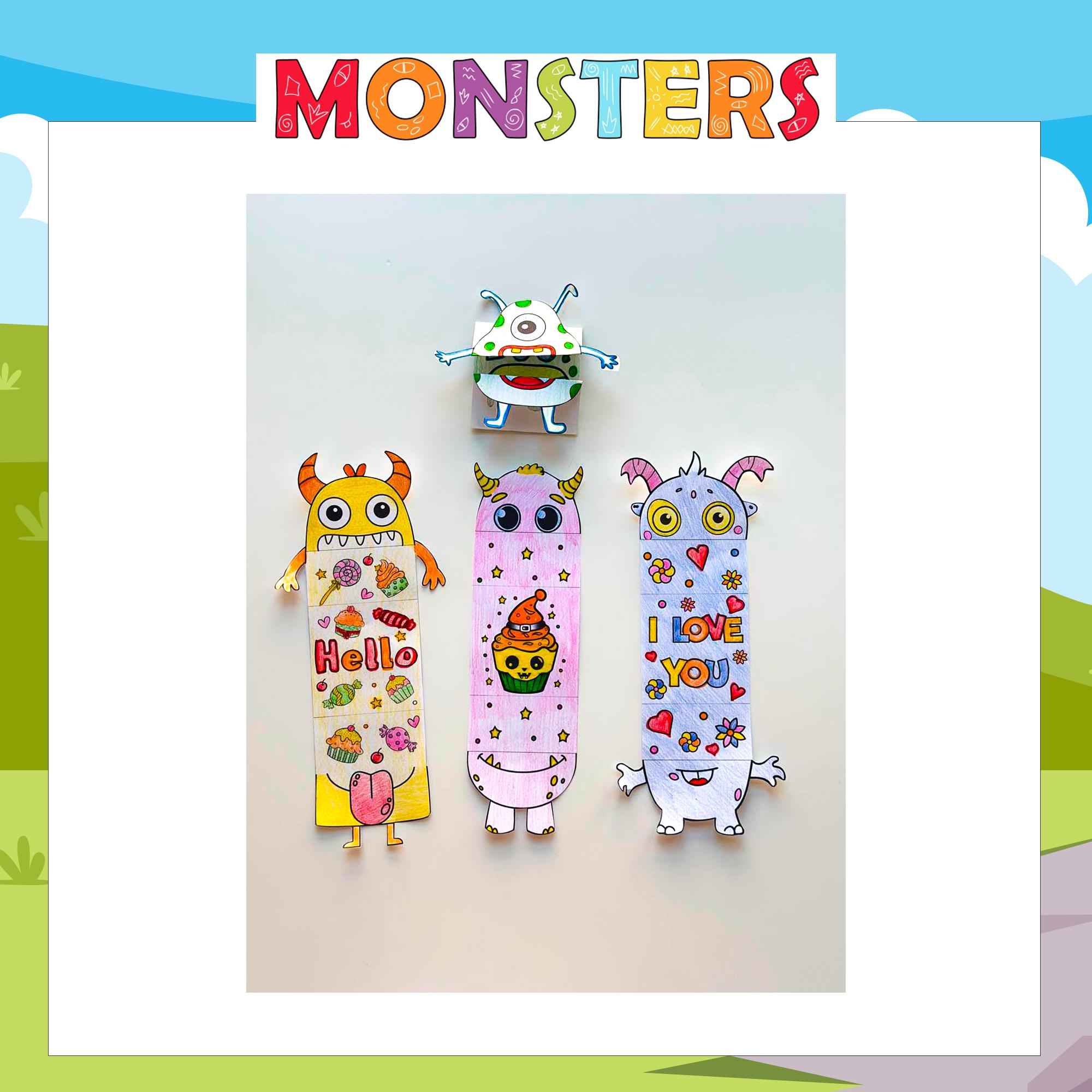 Monster Coloring Puzzle | Assemble Color Monsters | Monster Activity ...