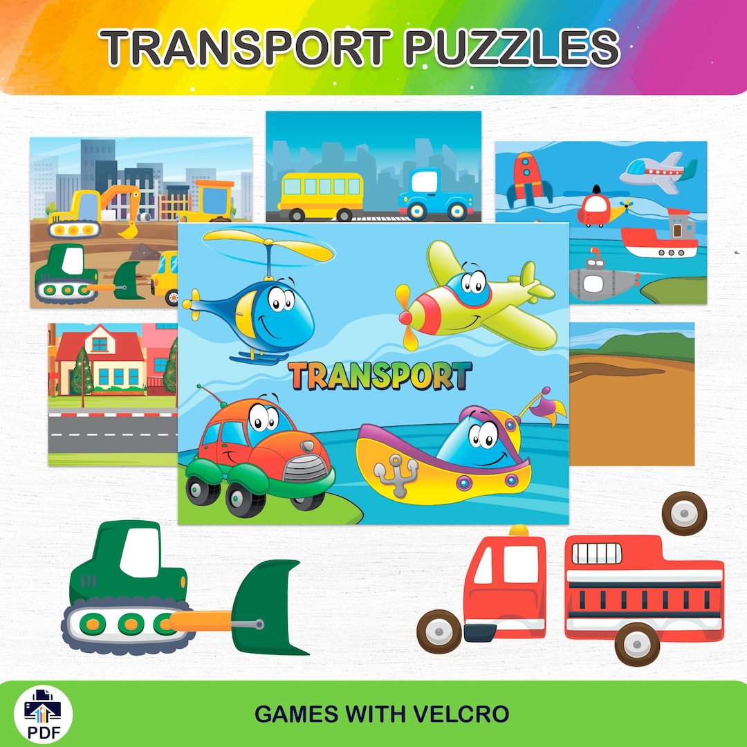 Big Transport Busy Book – Educational Printable for Kids | Vehicle ...