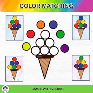 Build an Ice Cream Game for Kids | Printable Color Matching Activity ...
