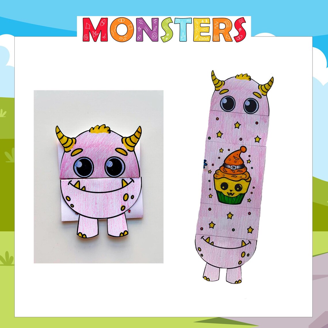 Monster Coloring Puzzle | Assemble Color Monsters | Monster Activity ...
