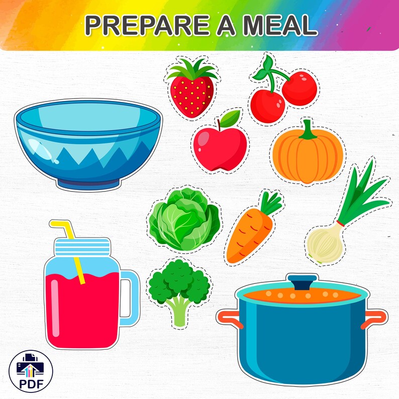 Printable Play Food Game | Prepare a Meal | PDF Educational Activity ...