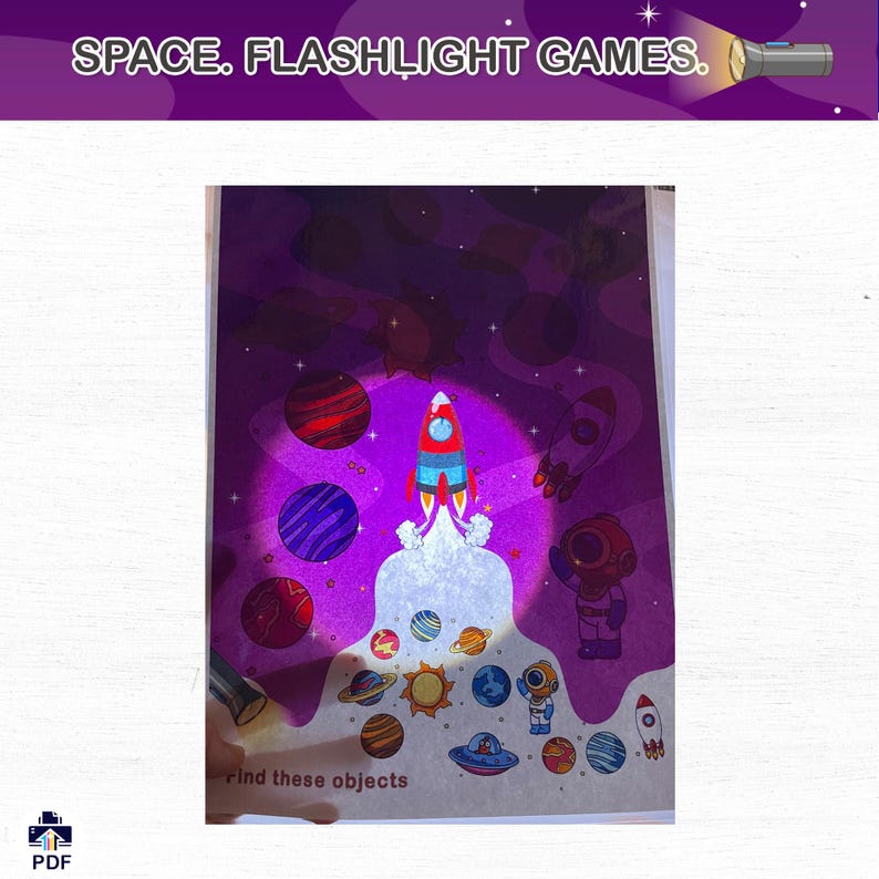 Space Adventure Flashlight Game - Printable PDF | Find Hidden Space ...
