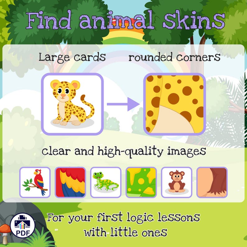 Animal Color Match Game: Printable Puzzle for Preschoolers (PDF) - Etsy