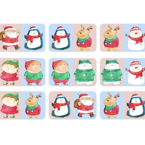 Christmas Domino Game Printable Holiday Dominoes for Kids PDF Download ...