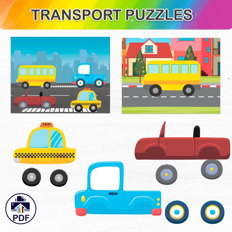 Big Transport Busy Book – Educational Printable for Kids | Vehicle ...