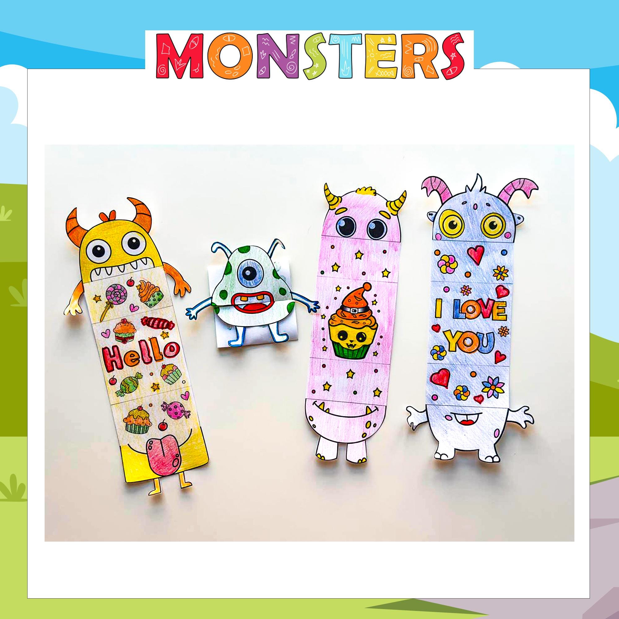 Monster Coloring Puzzle | Assemble Color Monsters | Monster Activity ...