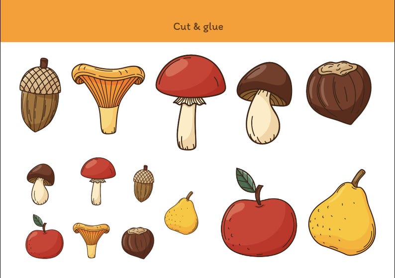 Printable Sorting Game: Sort by Size Fun Activity Seasonal Educational ...