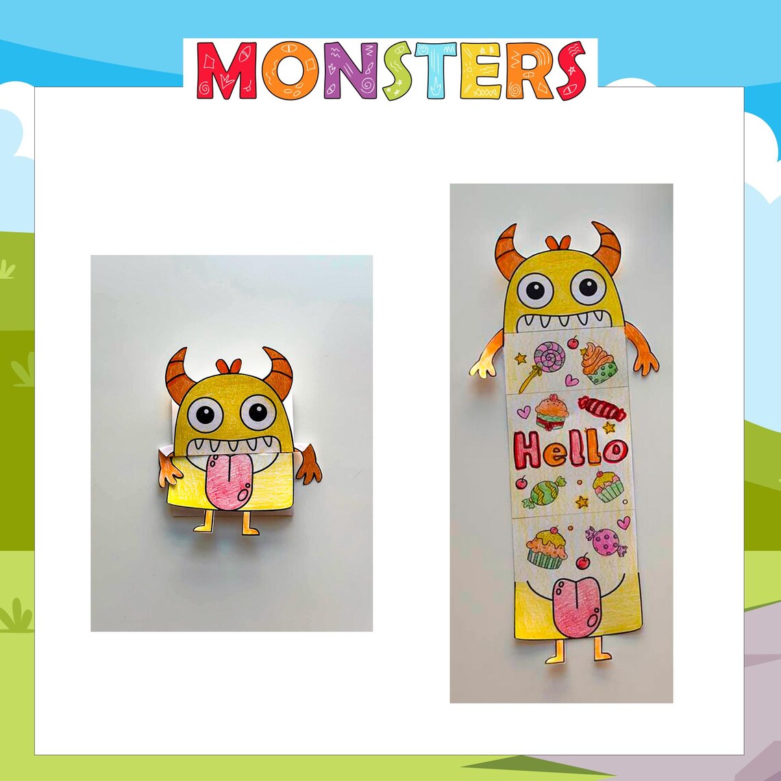 Monster Coloring Puzzle | Assemble Color Monsters | Monster Activity ...