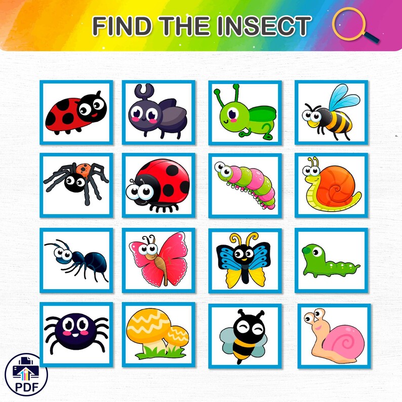 Insect Adventure Game | Printable PDF Activity for Kids | Insects and ...