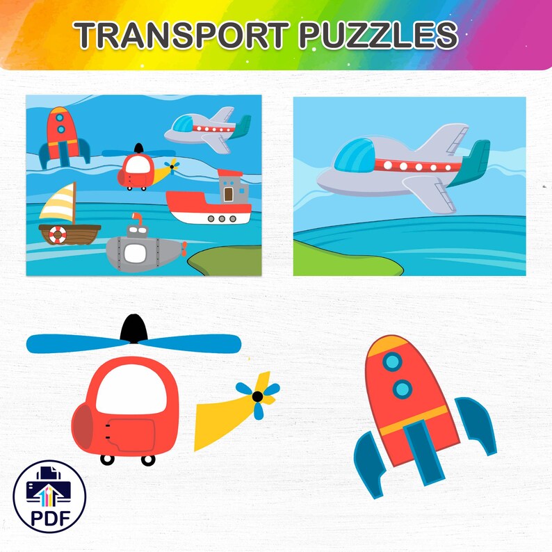 Big Transport Busy Book – Educational Printable for Kids | Vehicle ...