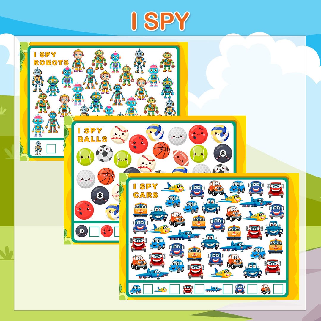 I Spy Game for Kids: Find & Count Activity (PDF Printables) - Etsy
