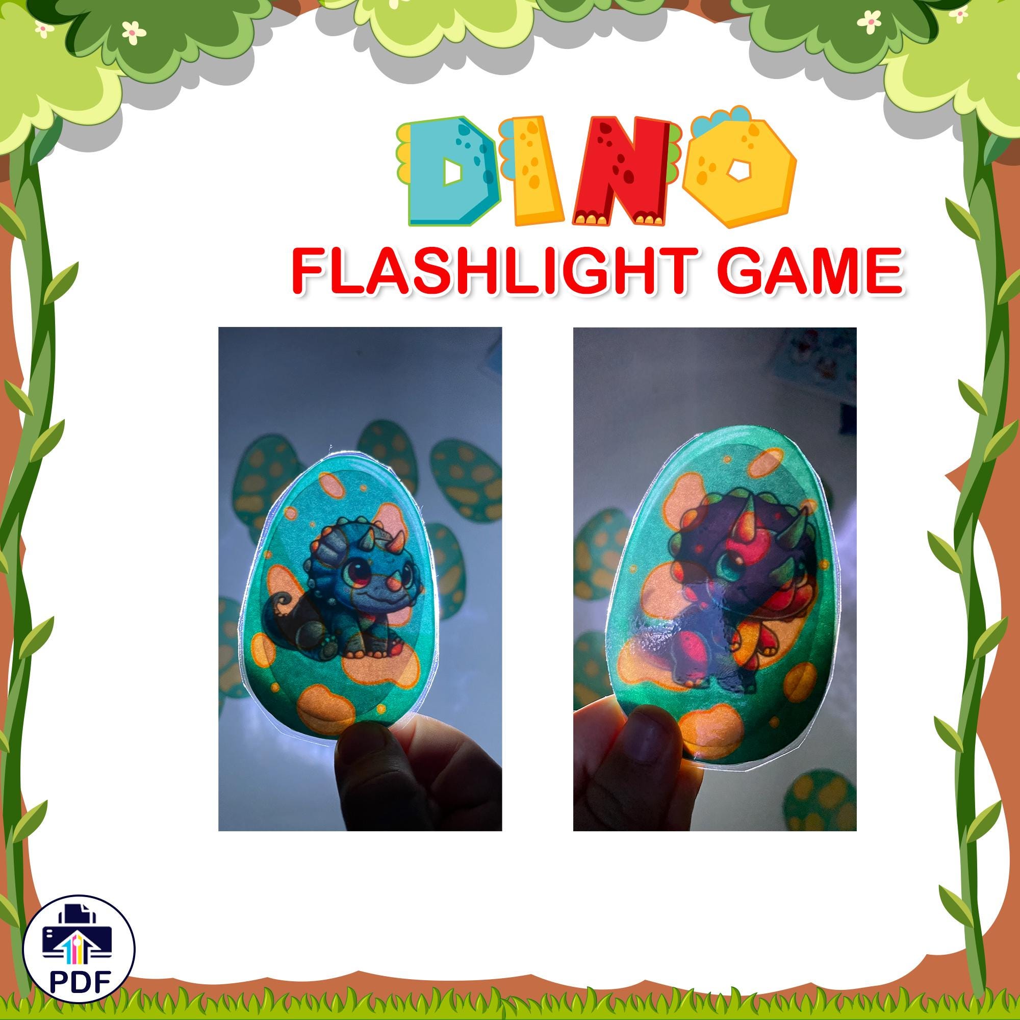 Dino Flashlight Game: Interactive Dinosaur Egg Activity (printable PDF ...
