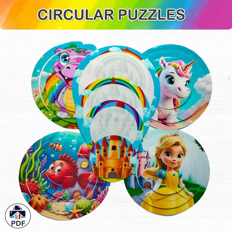 Circle Puzzles for Preschoolers - Printable PDF Layering Puzzles | 15 ...