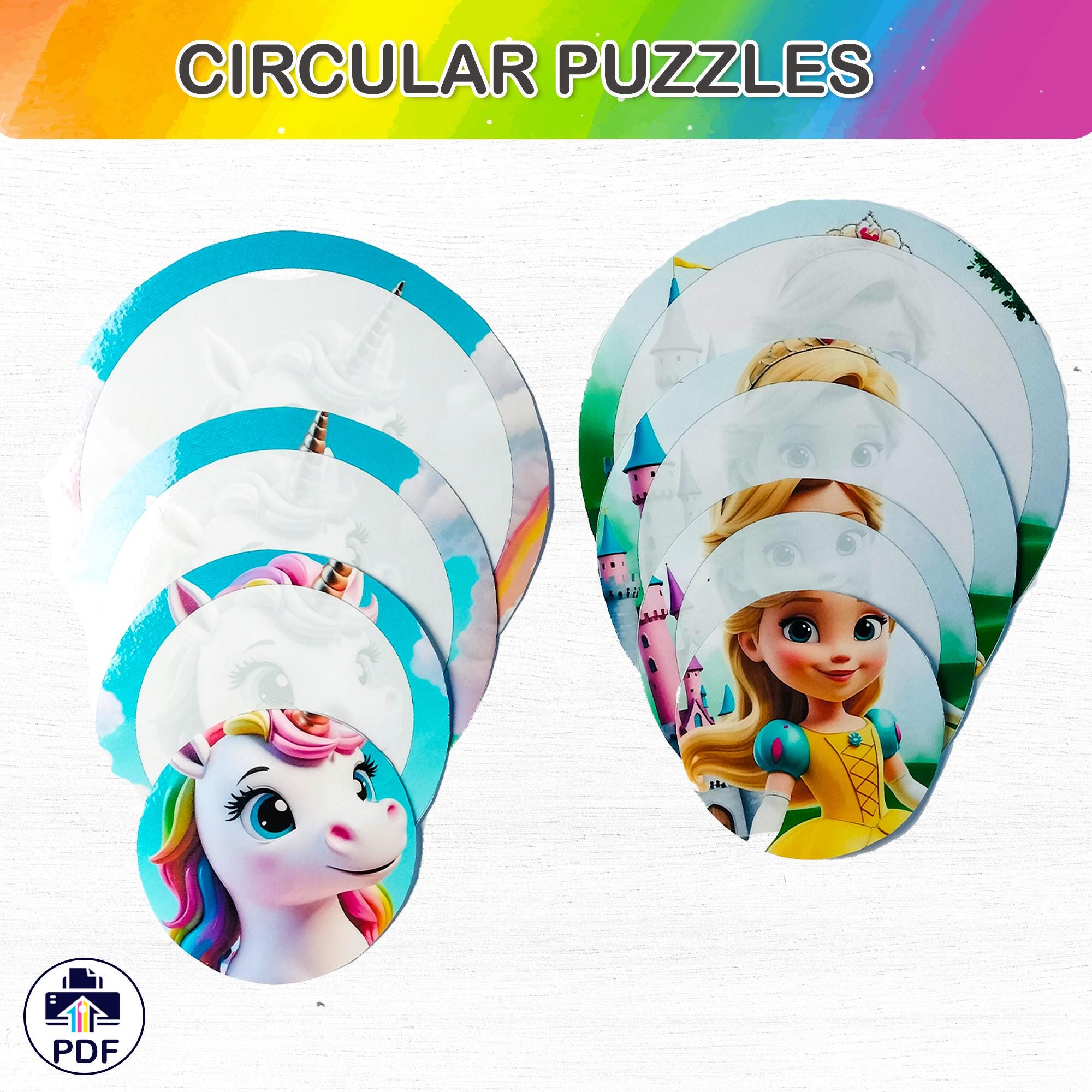 Circle Puzzles for Preschoolers - Printable PDF Layering Puzzles | 15 ...