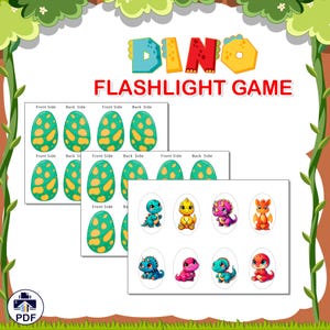 Dino Flashlight Game: Interactive Dinosaur Egg Activity (printable PDF ...