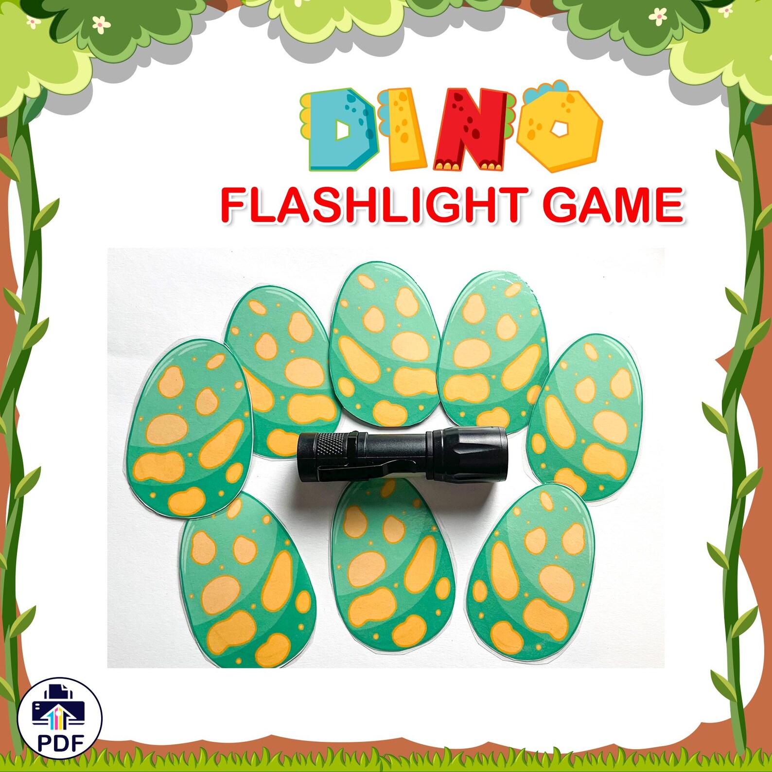 Dino Flashlight Game: Interactive Dinosaur Egg Activity (printable PDF) - Etsy