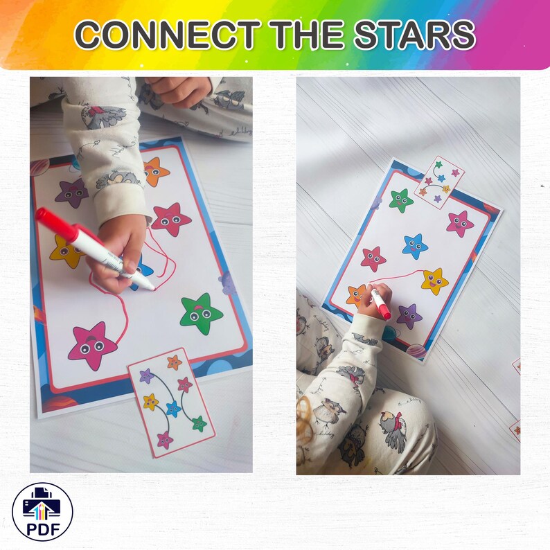 Star Constellation Game | Connect the Stars Puzzle | Printable PDF ...