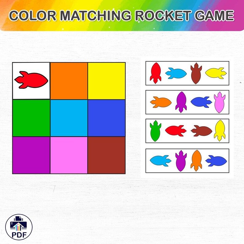 Color Matching Rocket Game for Kids | Fun Preschool Activity ...