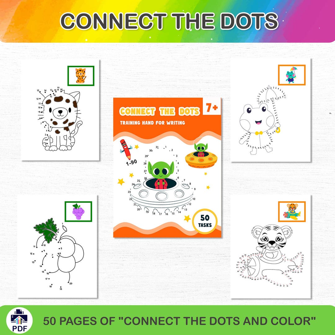 Connect the Dots Activity Book for Kids | 50 Fun Pages to Complete and ...