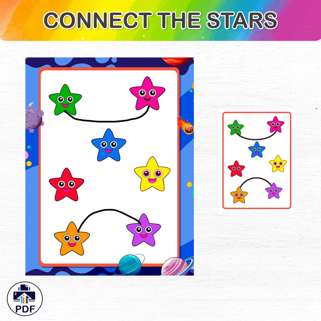 Star Constellation Game | Connect the Stars Puzzle | Printable PDF ...