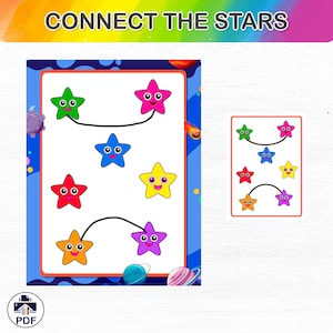 Star Constellation Game | Connect the Stars Puzzle | Printable PDF ...
