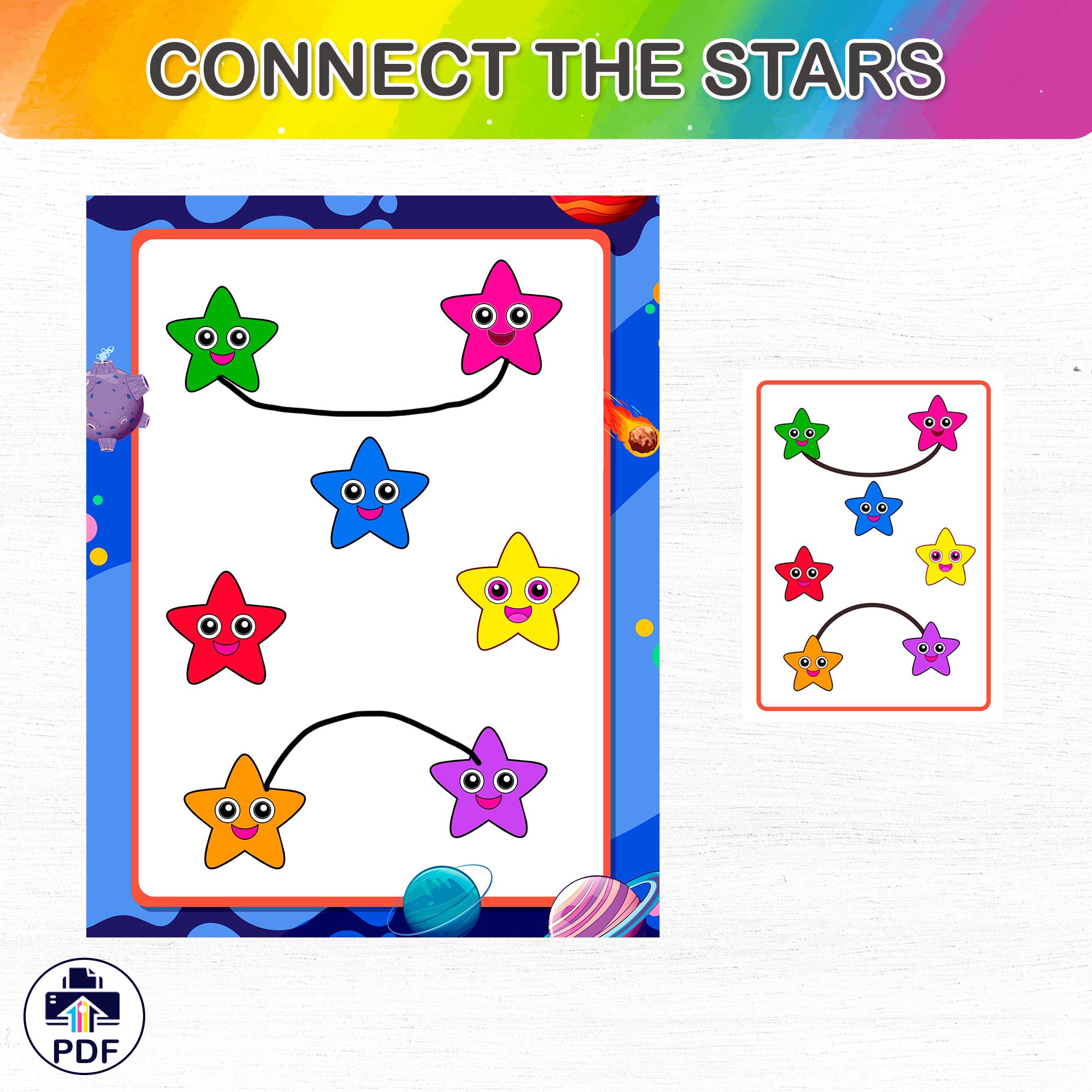 Star Constellation Game | Connect the Stars Puzzle | Printable PDF ...