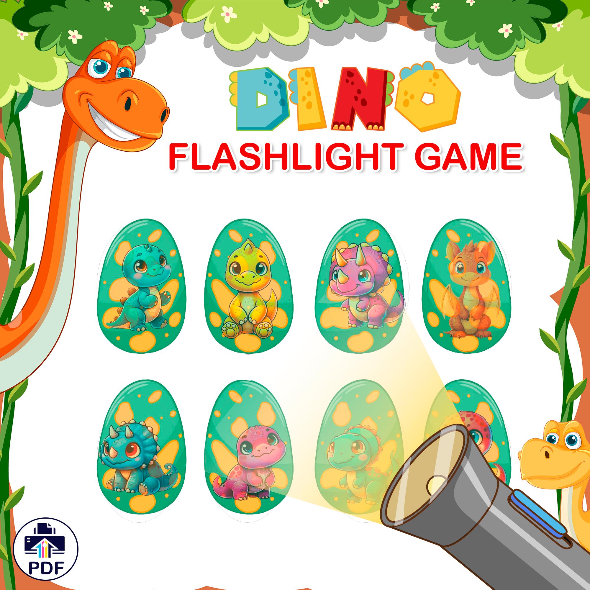 Dino Flashlight Game: Interactive Dinosaur Egg Activity (printable PDF) - Etsy