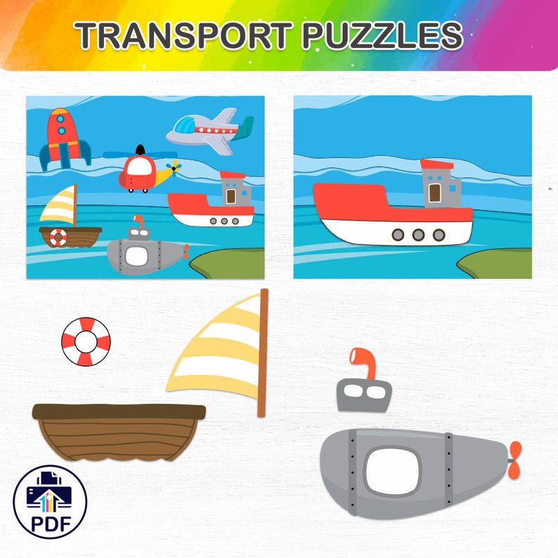 Big Transport Busy Book – Educational Printable for Kids | Vehicle ...